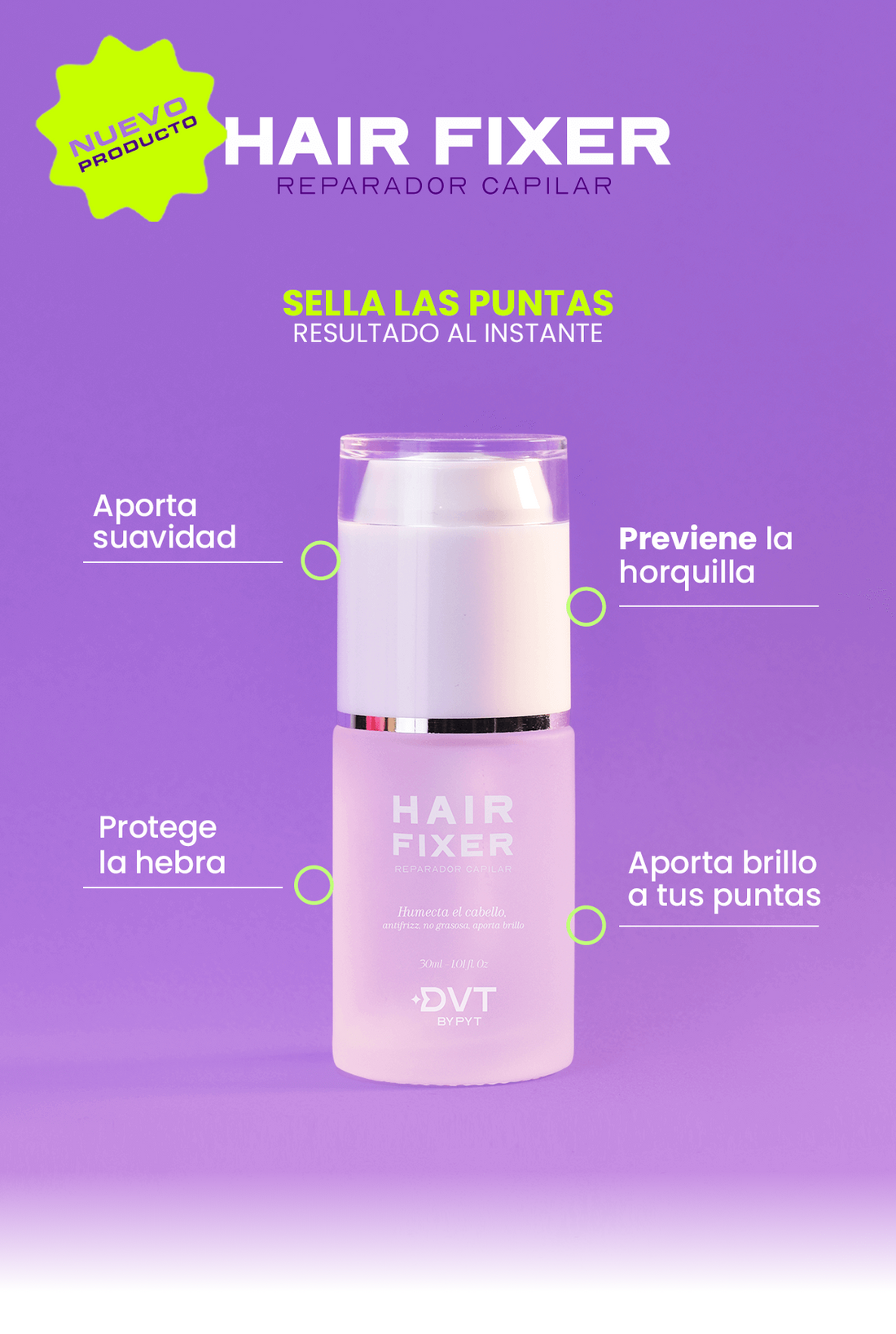 Reparadora capilar Hair Fixer | Silicona para el pelo